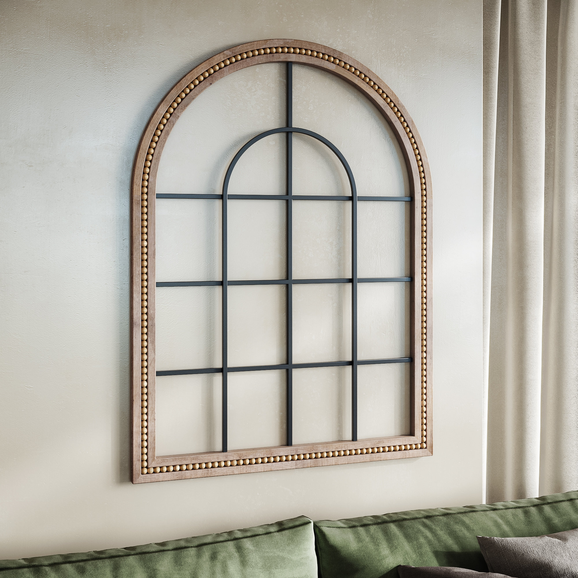 Ophelia & Co. Lena Modern Farmhouse Arched Window Metal Wall Art ...