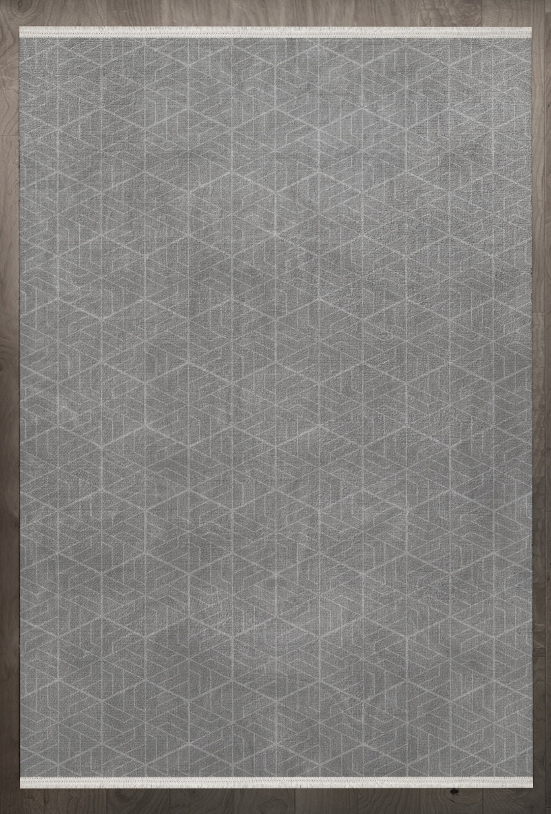 Corrigan Studio® Grey Geometric Cotton Wool Square Area Rug | Wayfair