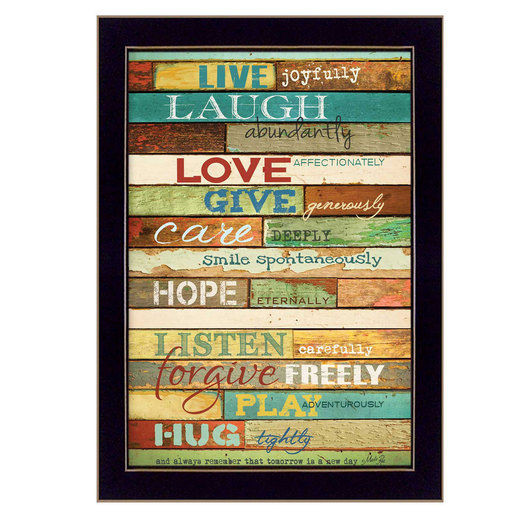 Trinx "Live Joyfully" By Marla Rae, Printed Wall Art, Ready To Hang ...