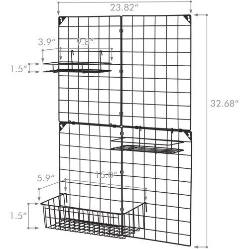 Laurel Foundry Modern Farmhouse Nate Metal Wall Organizer with Memo ...