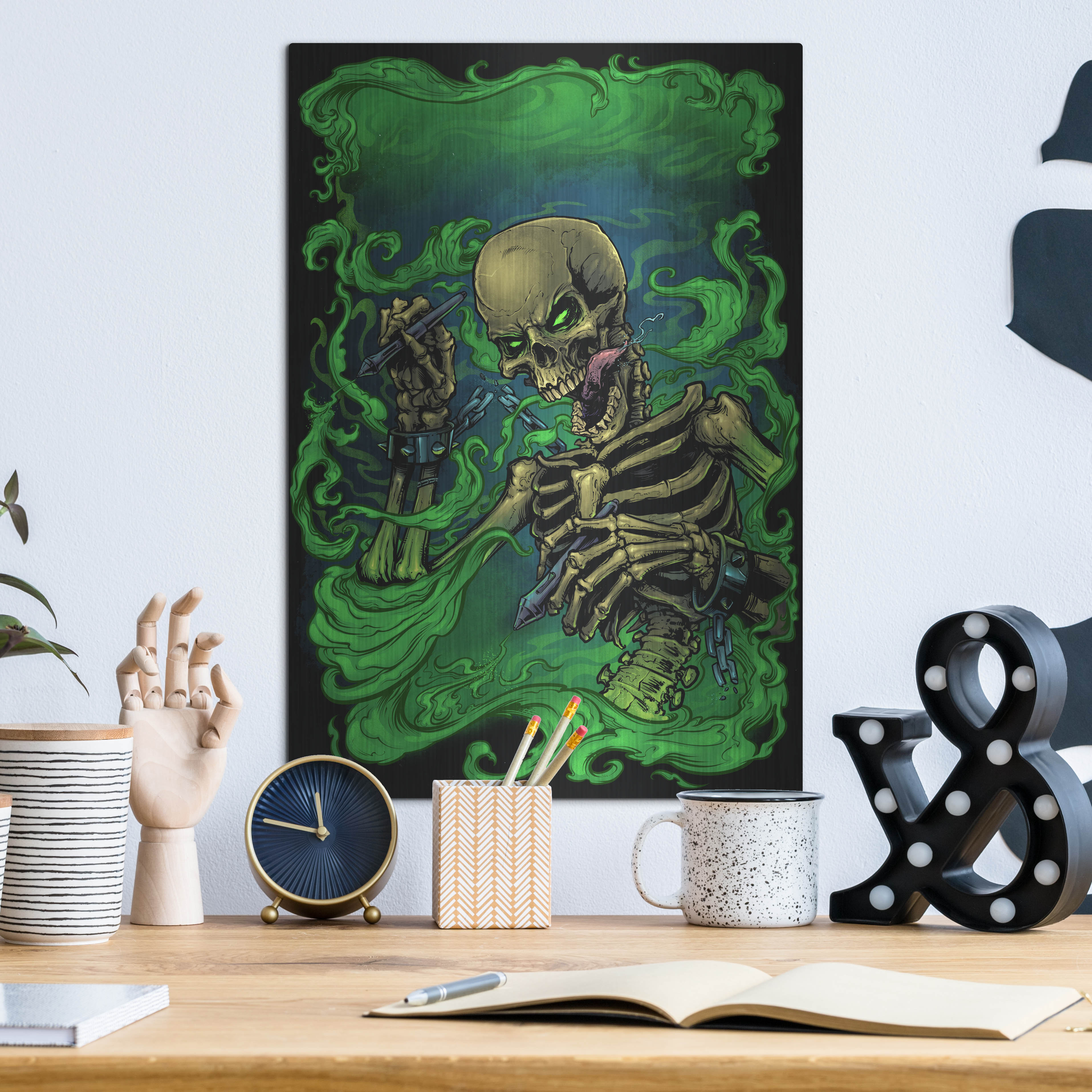 Trinx " Airbrush Skeleton " by Flyland Designs | Wayfair