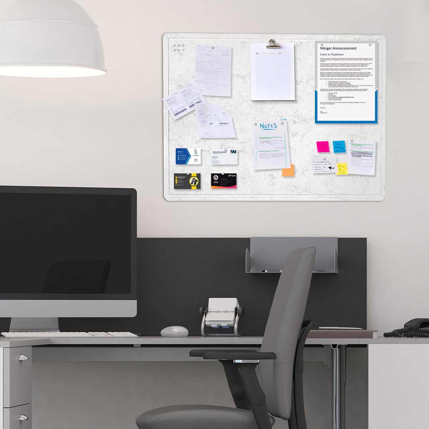 WINUAL Bulletin Board, 24 X 18 Inches Felt Board Decorative Pin Board ...