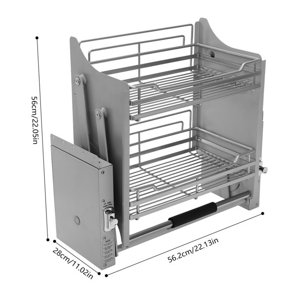 Prep & Savour 2-Tier Cabinet Pull-Down Dish Rack | Wayfair