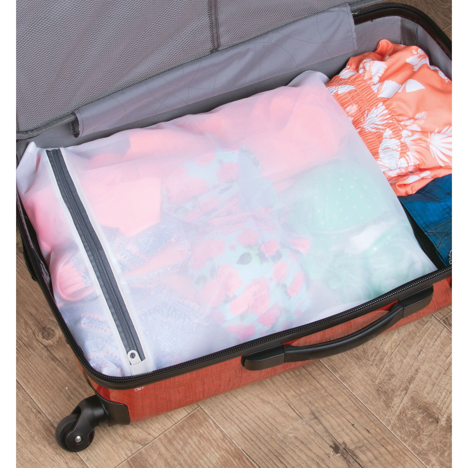 mDesign Laundry Mesh Fabric Wash Bag for Delicates, Clothing | Wayfair