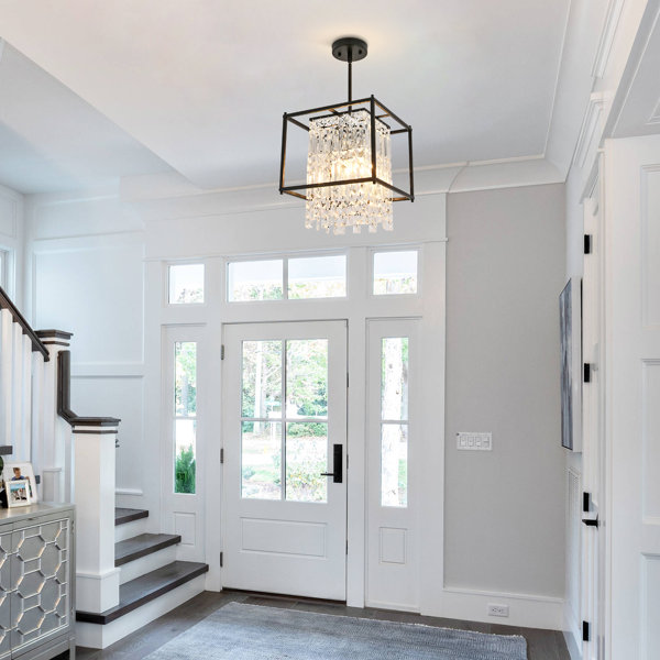 Mercer41 Maybrie 4 - Light Rectangle Pendant with Crystal Accents ...