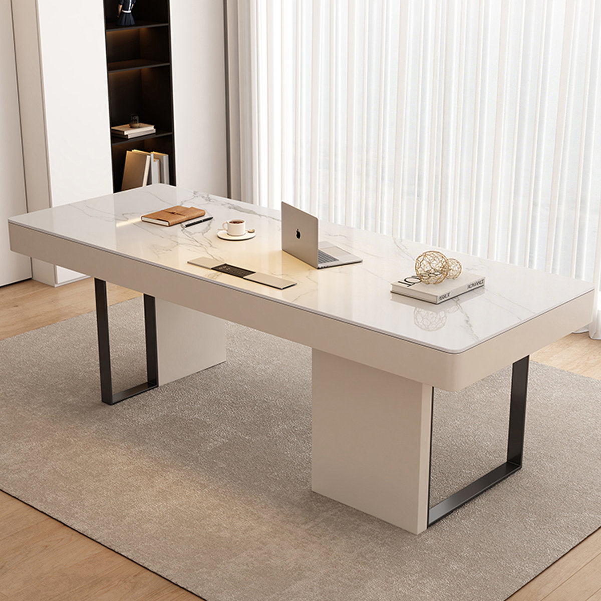 RUIDIER Italian minimalist sintered stone desktop desk - Wayfair Canada