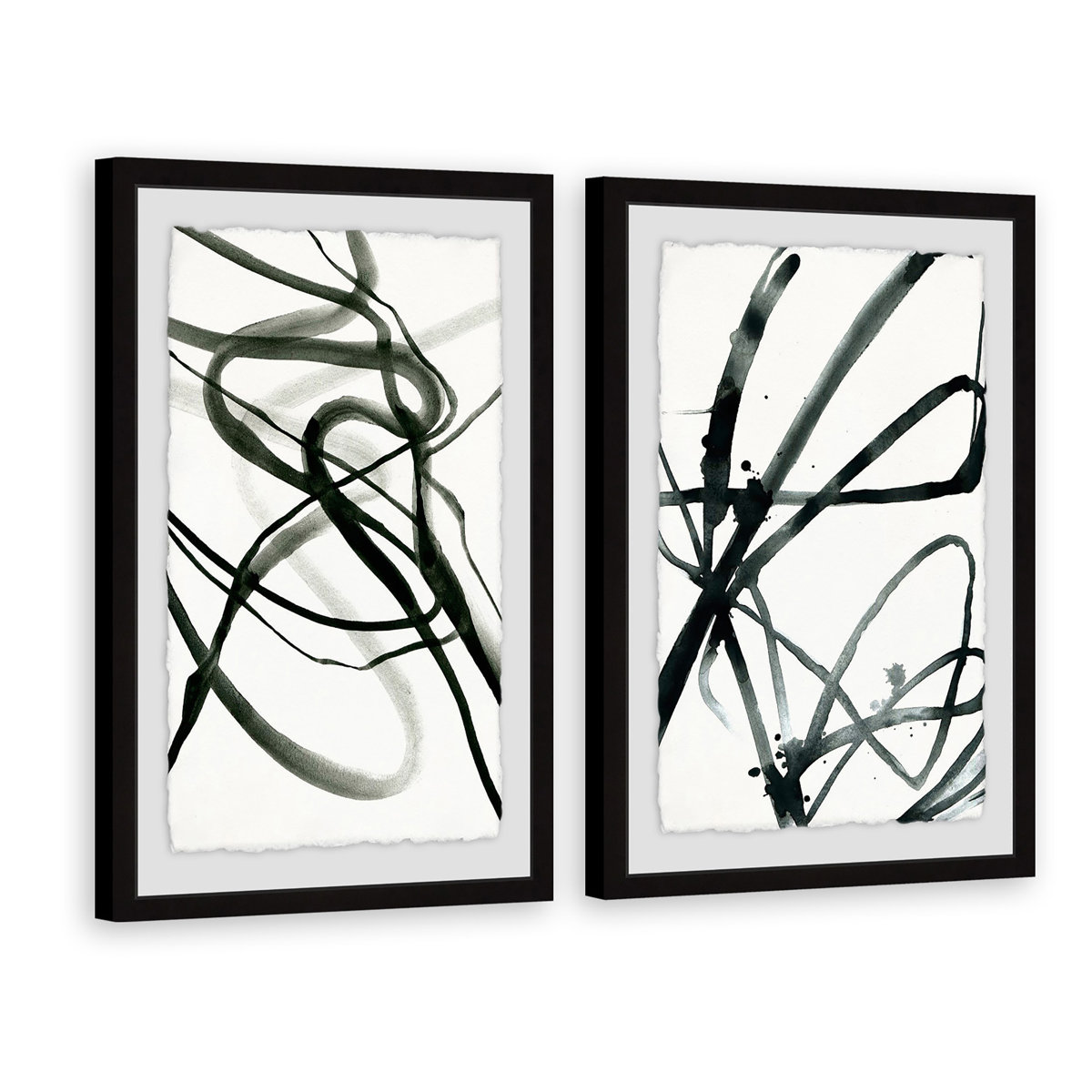 Mercury Row® 'Toxic Lines Diptych' - 2 Piece Picture Frame Print Set on ...