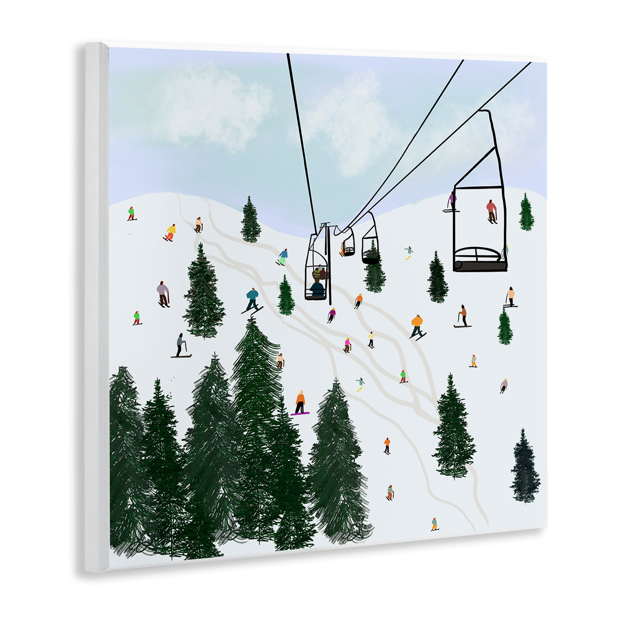 Ophelia & Co. Ski Lift & Slopes Wall Plaque Art by Ashley Singleton ...