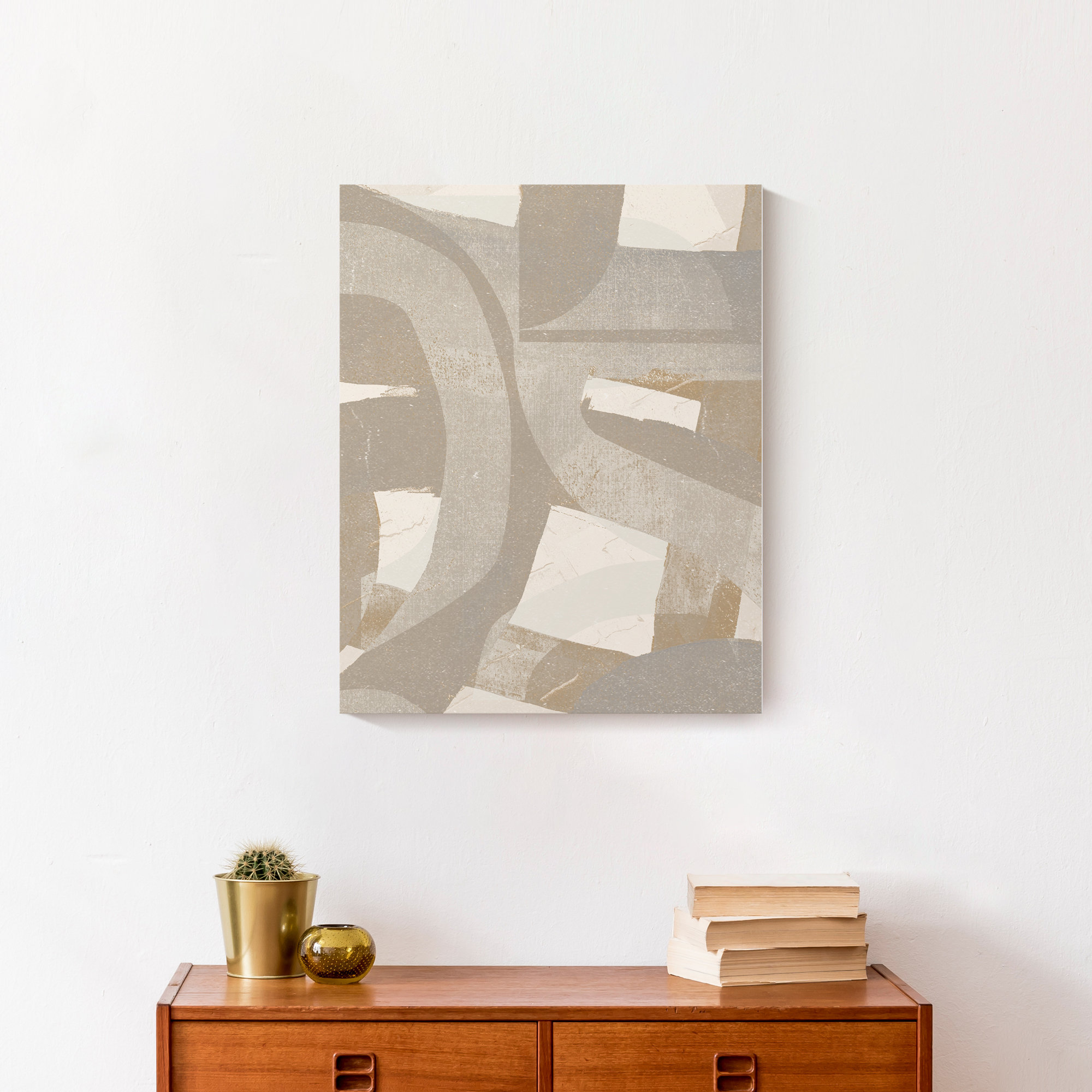 Wrought Studio Abstract Layered Shapes Print On Canvas | Wayfair