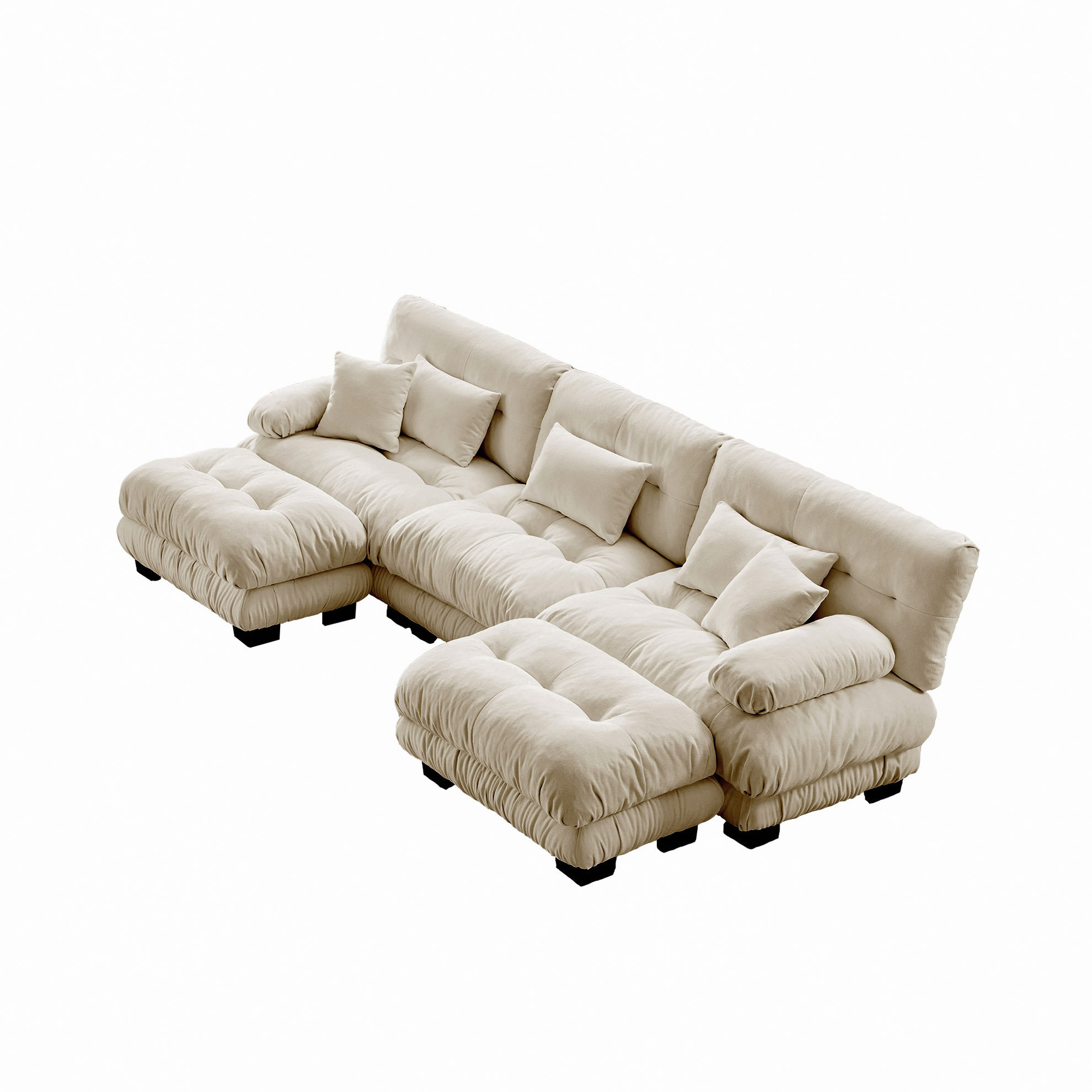 Ivy Bronx Luxury Modular Sectional Sofa Couch, Oversized U_Shaped Cloud ...