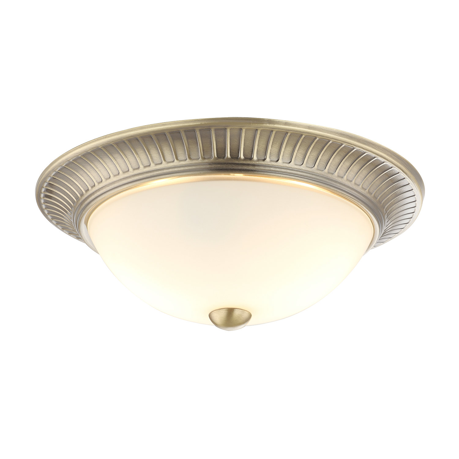 ClassicLiving Pudsey Traditional Metal Flush Ceiling Light Fitting with ...