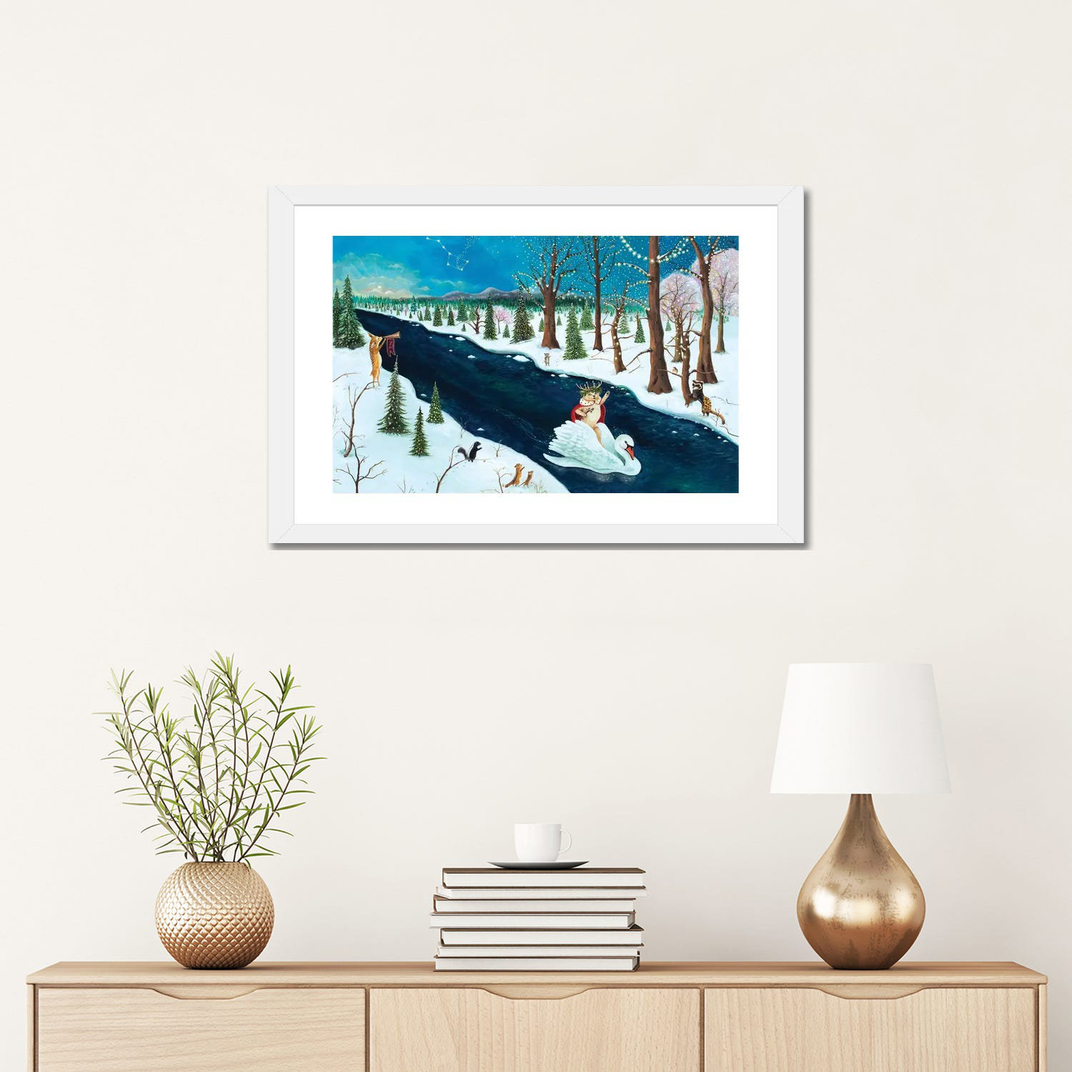 East Urban Home The Holly Bear Prince by Jahna Vashti - Painting Print ...