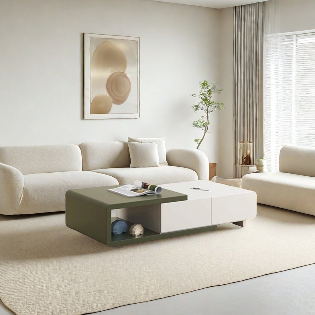 Orxva Galaxy Modern Simple Retractable Coffee Table | Wayfair