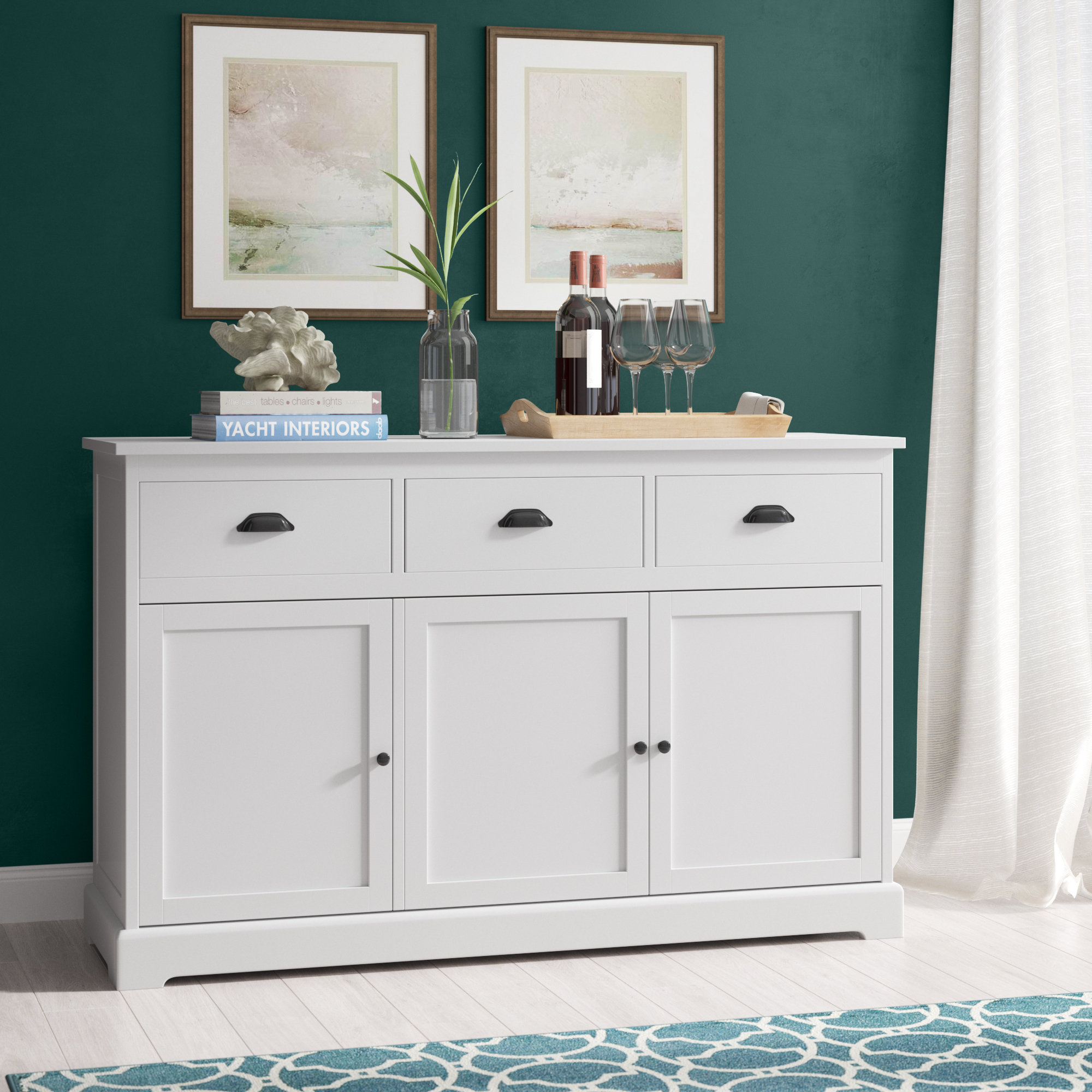 Ebern Designs 53.5" Wide 3 Drawer Sideboard & Reviews - Wayfair Canada