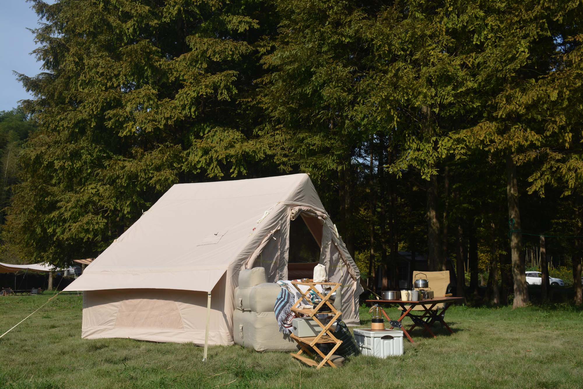 Greenhome Trade Inflatable Camping Tent Easy Setup 4 Season Glamping ...