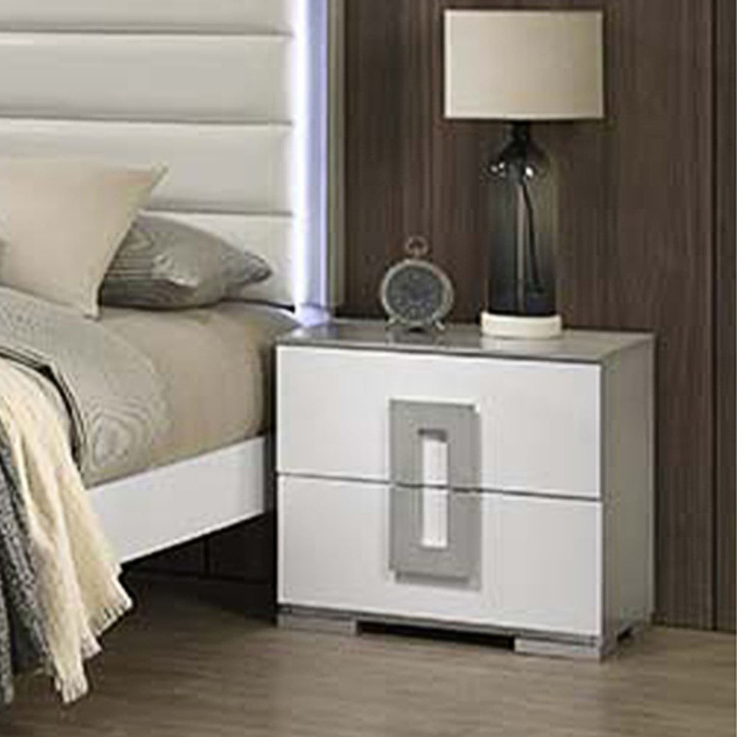 Latitude Run® Contemporary Style 2-Drawer Night Stand, Modern Night ...
