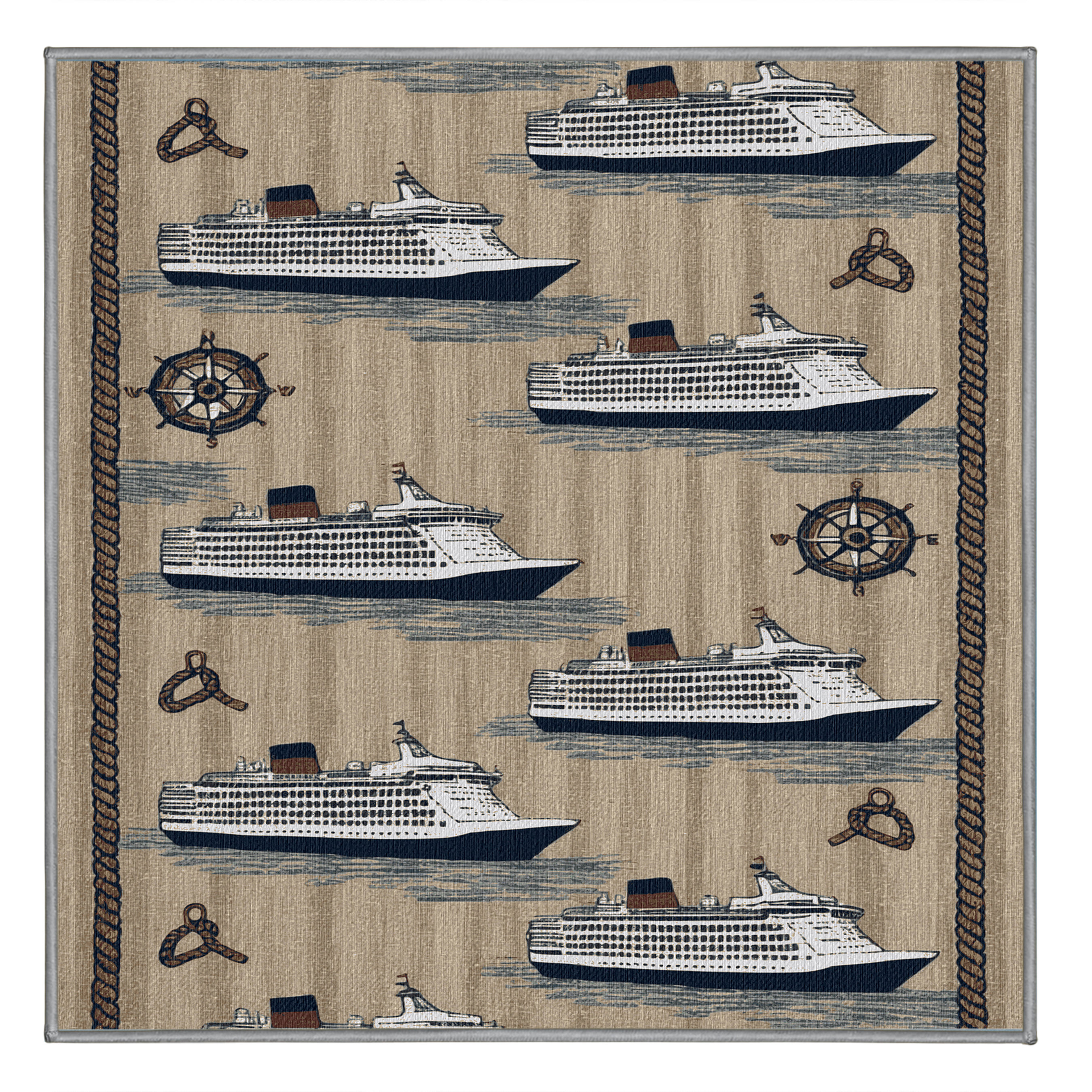 Longshore Tides Washable Cruise ships Nautical Area Rug | Wayfair