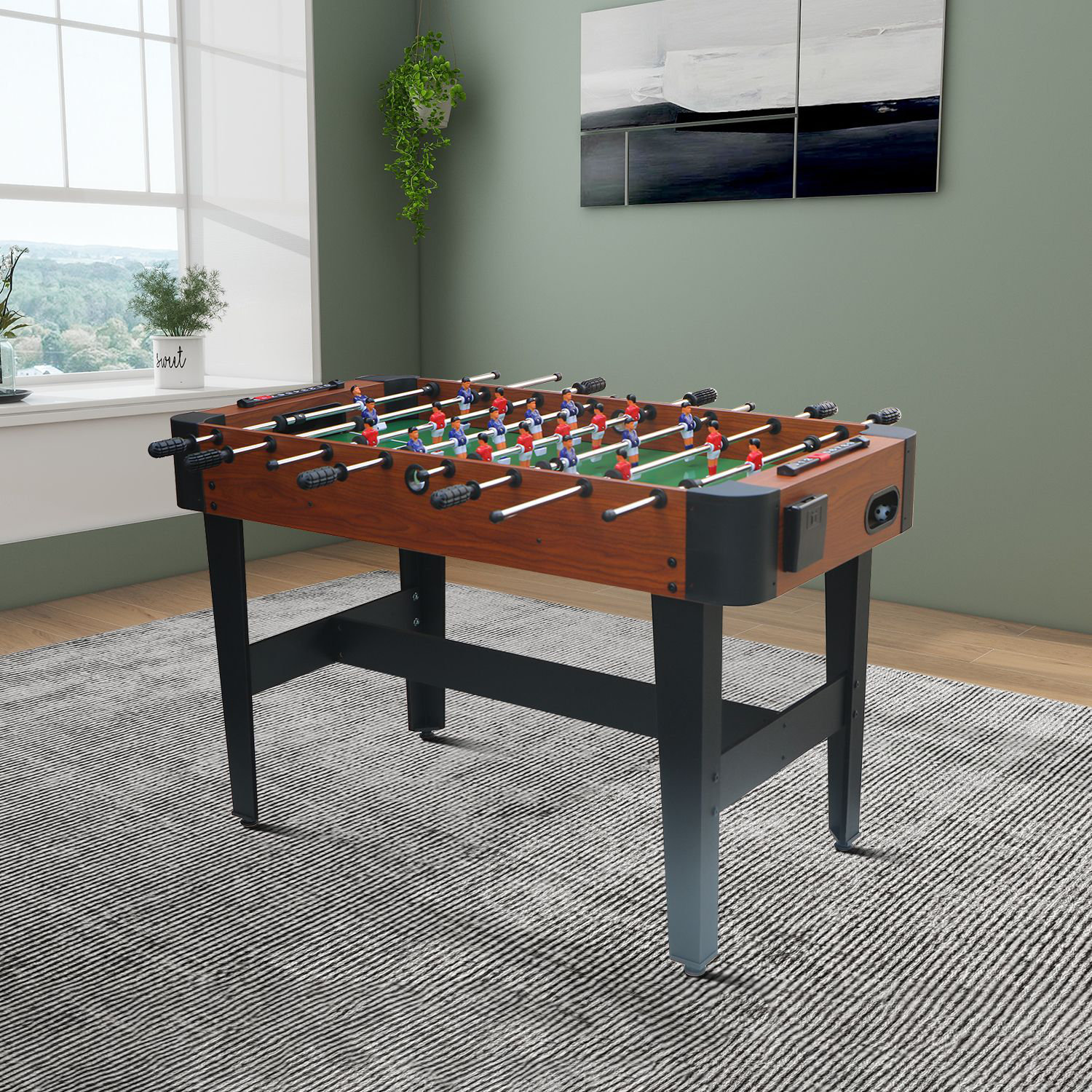 Knlnny Ware Modern retro style soccer game table with metal legs and ...
