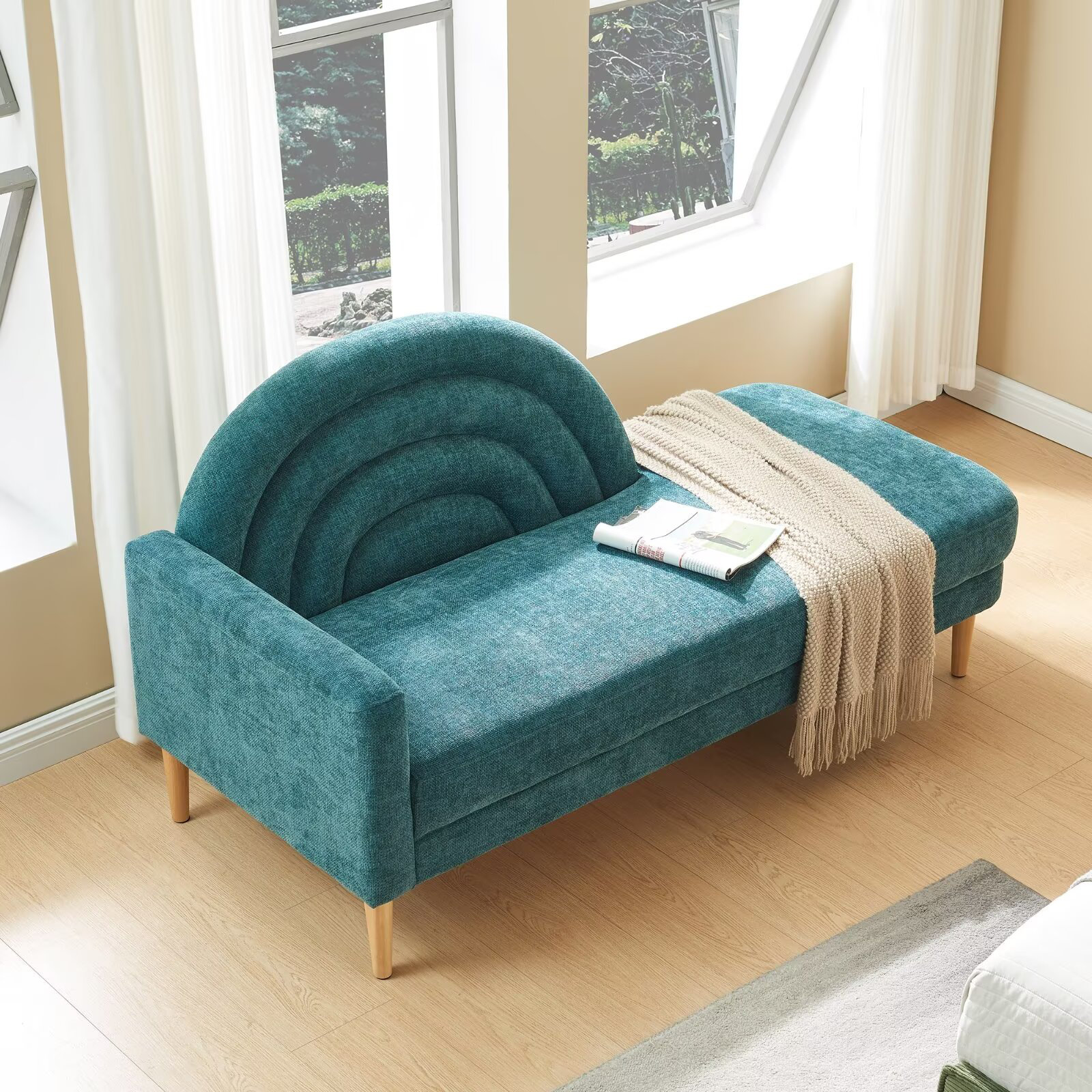 Ebern Designs Hamm Arc of Hope Chaise Lounge – Rainbow-Inspired ...