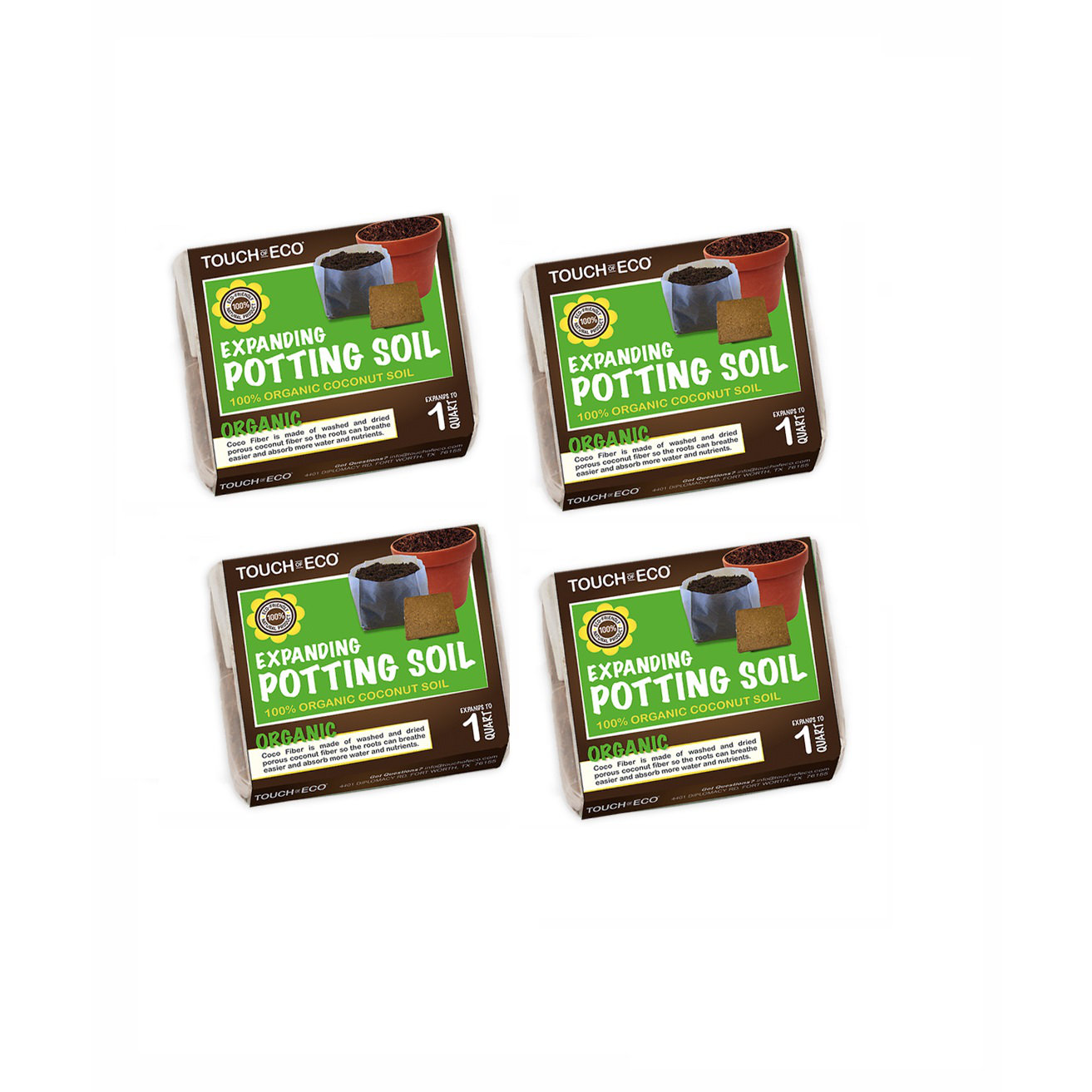 Touch Of ECO Organic & Natural Coco Fiber Expanding Soil Disk & Reviews ...