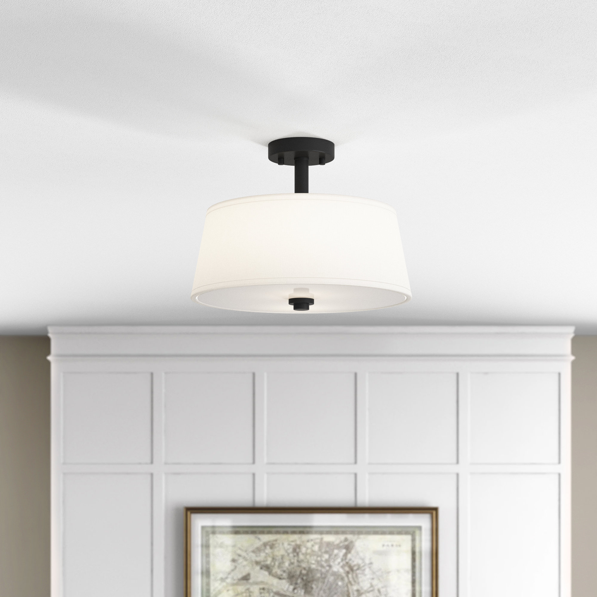 Three Posts™ Bomberger 2 -Light 15" Semi Flush Mount & Reviews | Wayfair