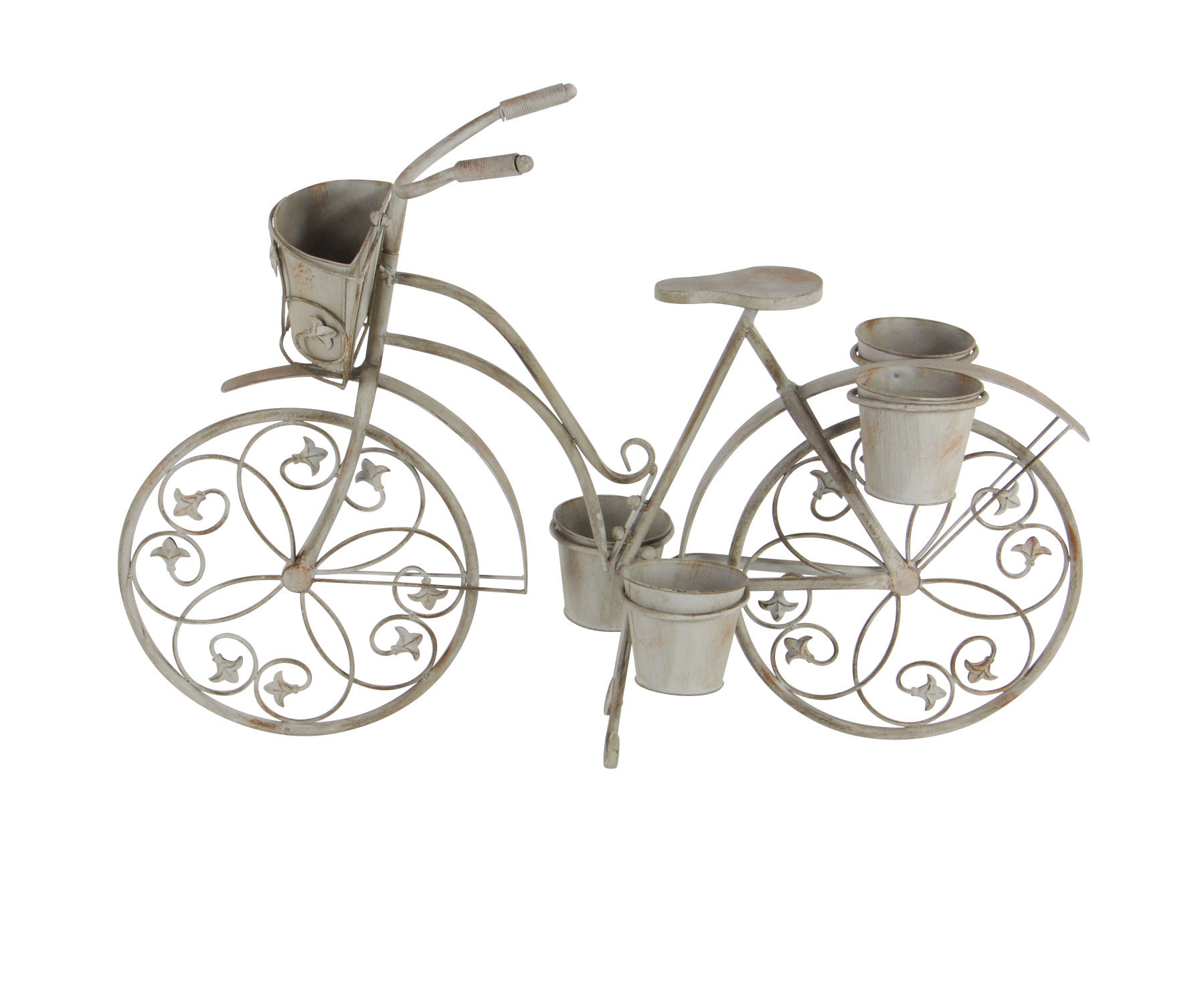 Astoria Grand Vergara Metal Indoor Outdoor Scroll 3 Tier Bike Indoor Outdoor Plantstand with ...
