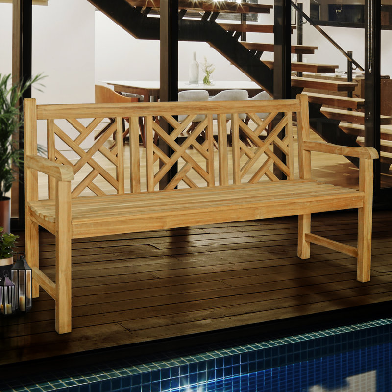 Rosecliff Heights Asean Teak Wood Garden & Patio Bench & Reviews | Wayfair