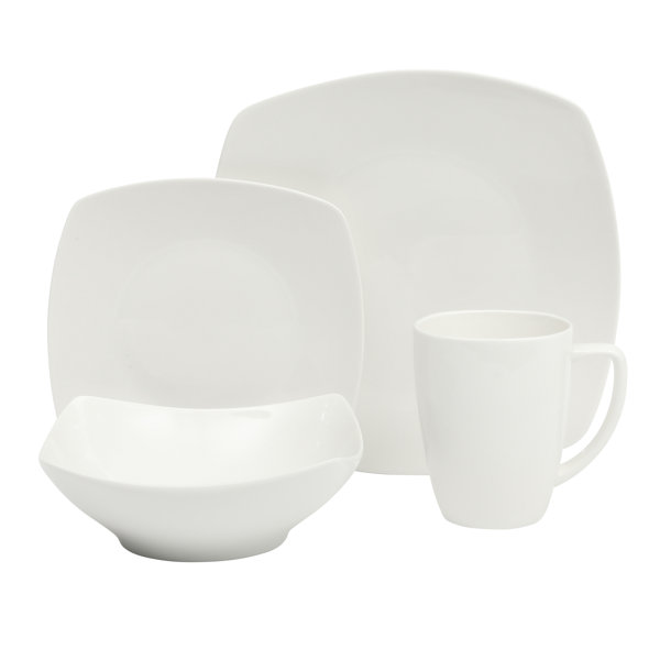 Square White Dinnerware Sets | Up to 65% Off Until 11/20 | Wayfair ...
