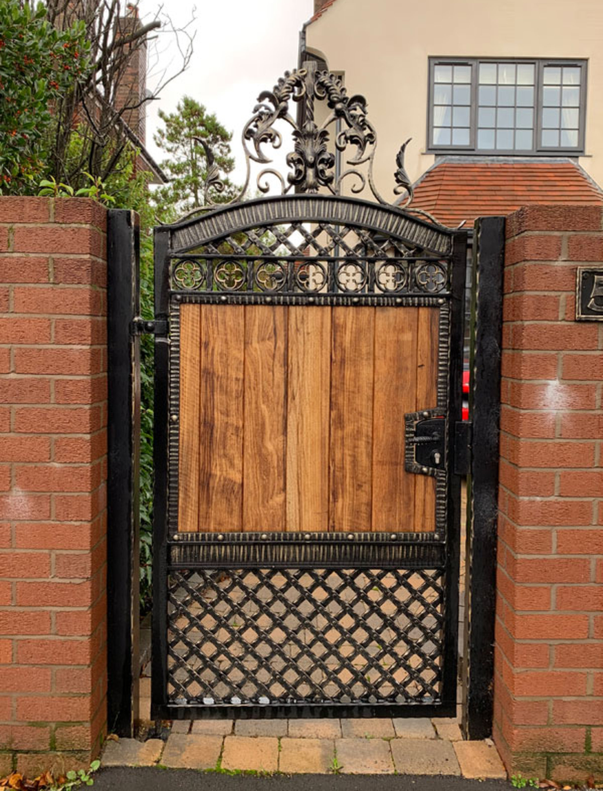 TAIMCO Sturdy Custom Fabrication Spiral Vintage Back Yard Gate | Wayfair