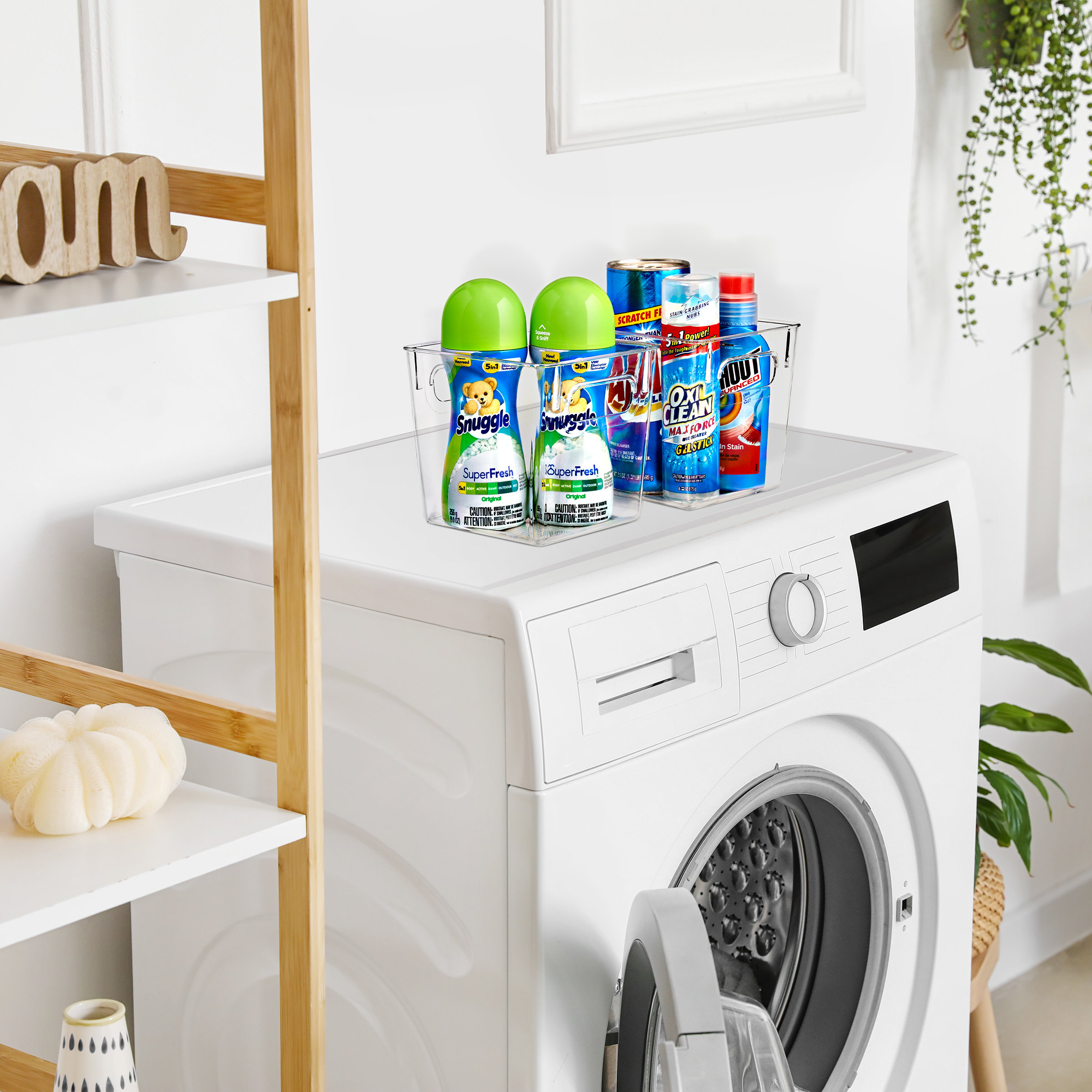 Rebrilliant 2 Pack Small Storage Bins Clear Plastic Organizer Container ...