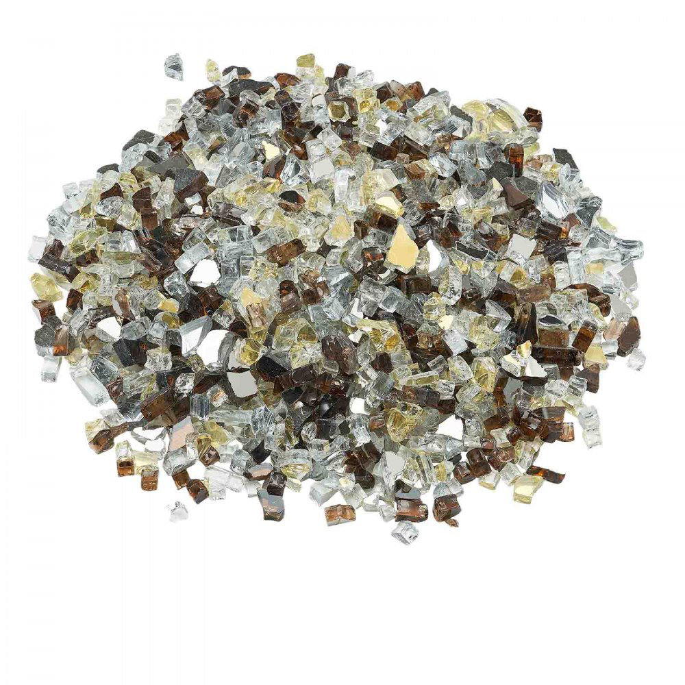 VEVOR 10 LBS Fire Glass 1/2-Inch Fireplace Glass Rocks for Fire Pit ...