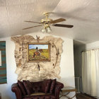 A La Maison Ceilings Country Wheat 1.6 ft. x 1.6 ft. Polystyrene Glue ...