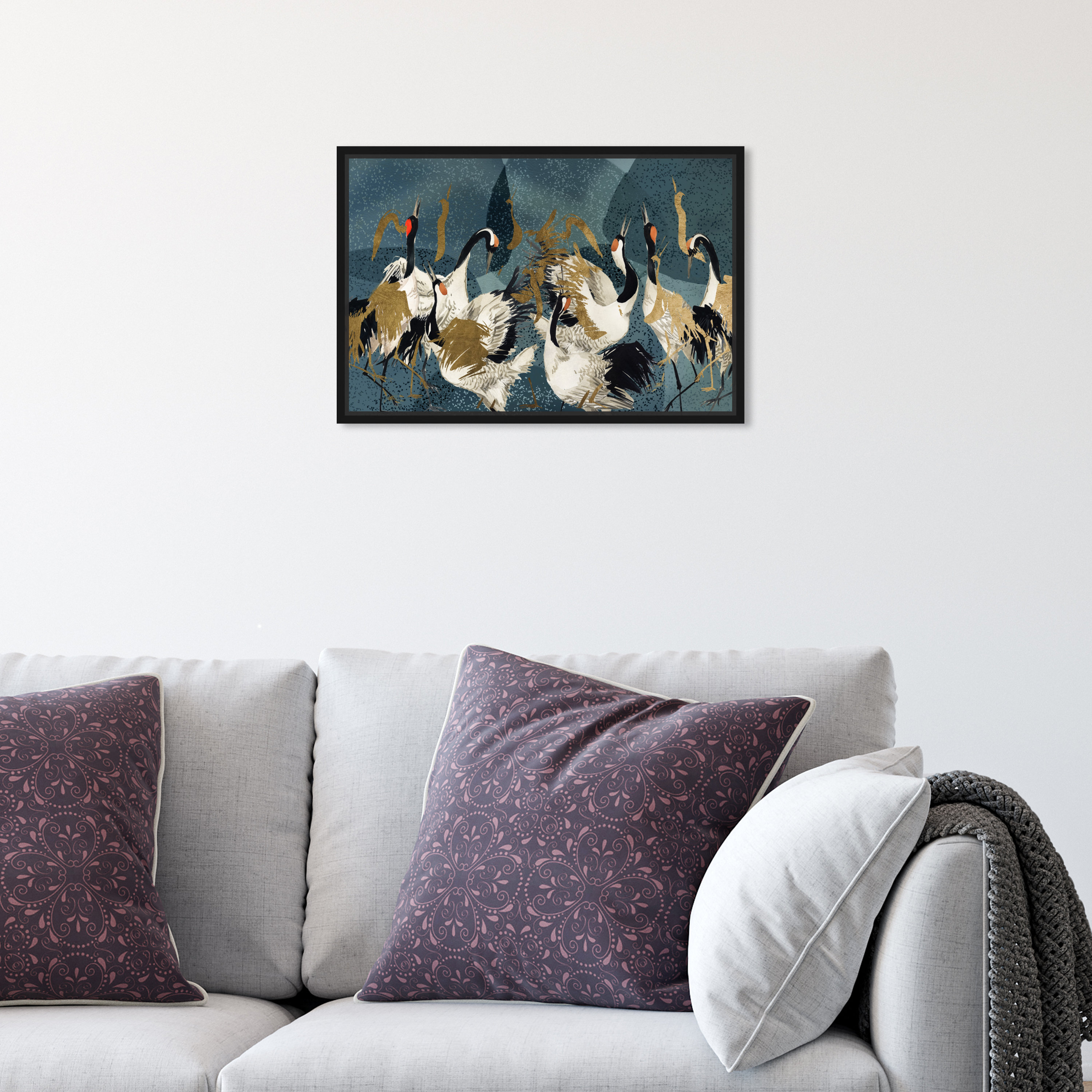 Oliver Gal Prints Crane Love Crane Love Modern White by Oliver Gal ...