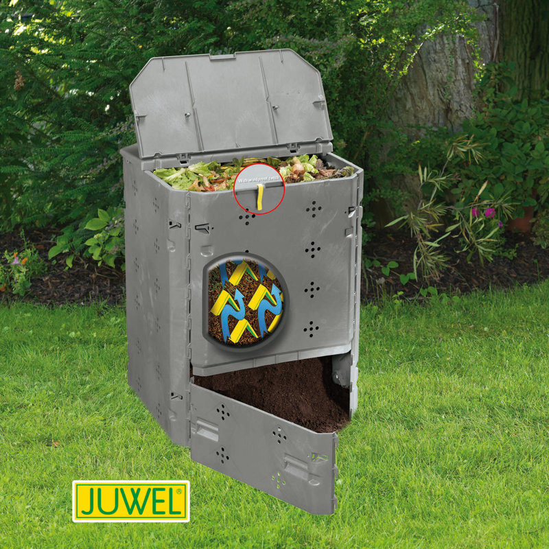 Juwel 160 Gal. Plastic Odor Resistant Outdoor Stationary Composter with ...