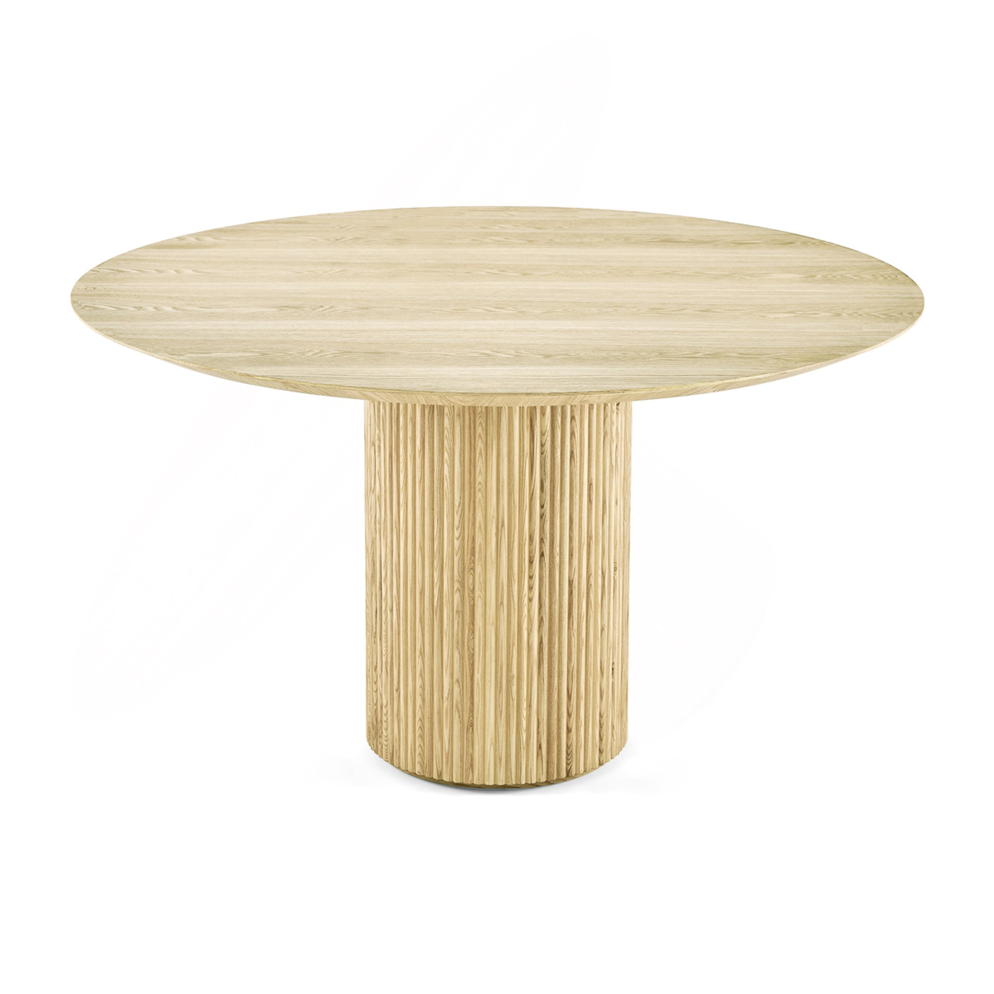Corrigan Studio® Fluted Natural Wood Round Dining Table - Wayfair Canada