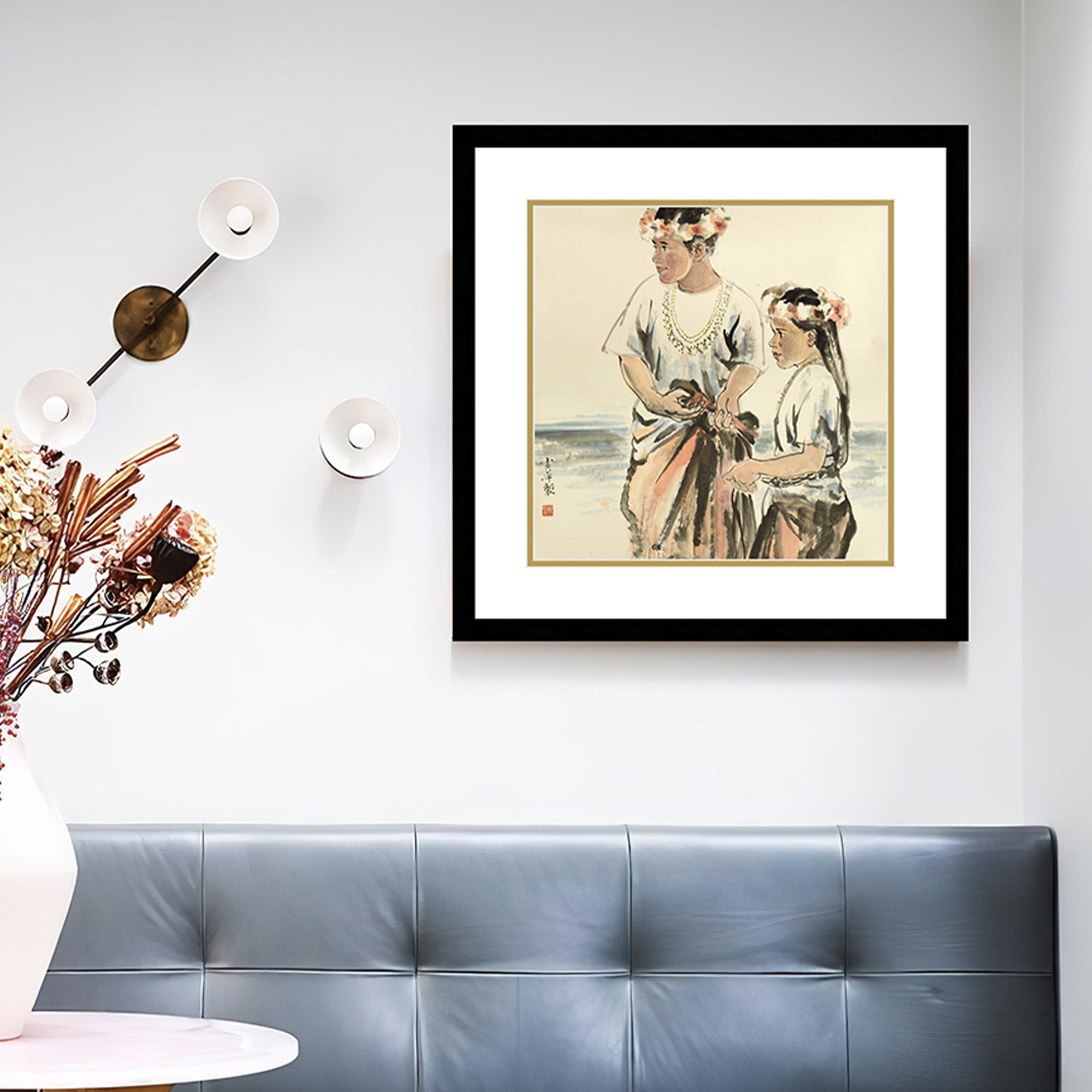 Luminance Arts Girls by the Sea by Chen Xiaoping - Single Picture Frame Print | Wayfair