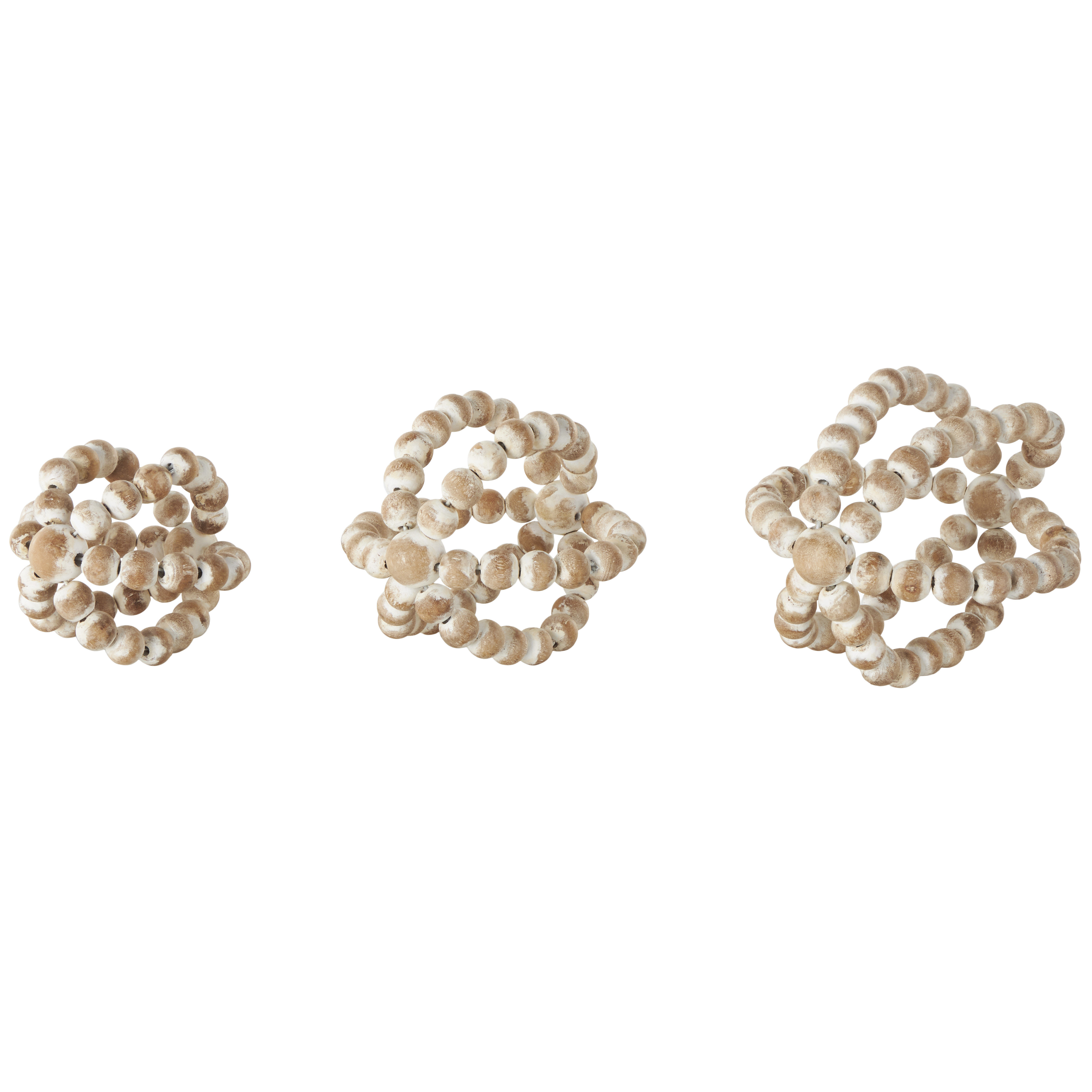 Dakota Fields Clarie Wood Handmade Beaded Knot Decorative Brown ...