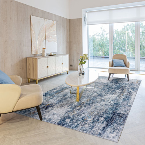 7' x 9' Blue Area Rugs You'll Love | Wayfair
