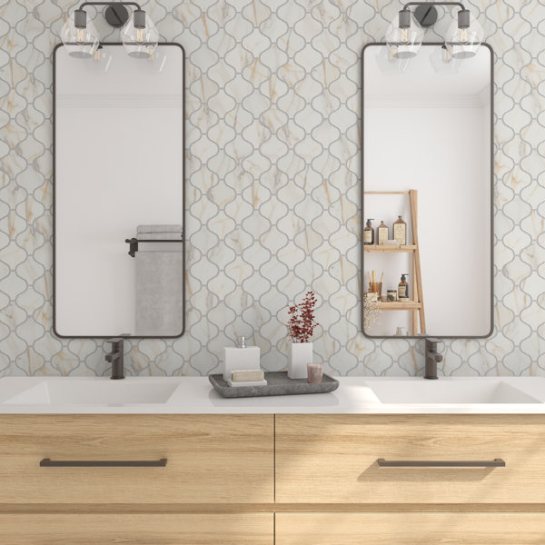 Itona Tile Itona 3" x 3" Ceramic Arabesque Mosaic in Matte (10 PC per ...