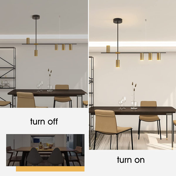 Orren Ellis Pendant Light Fixtures, Dimmable Modern Led Chandelier ...