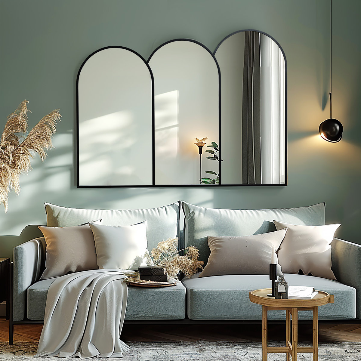 Latitude Run® Triple Arch Framed Wall Mirror & Reviews | Wayfair