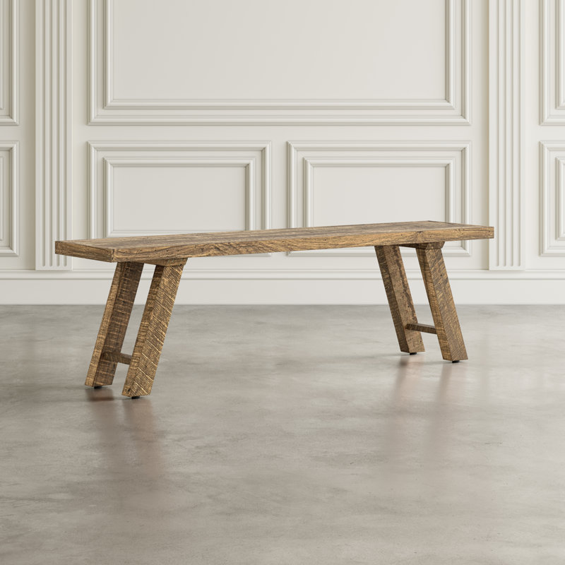 Wade Logan® Audelio Unfinished Rustic Solid Wood Bench & Reviews | Wayfair