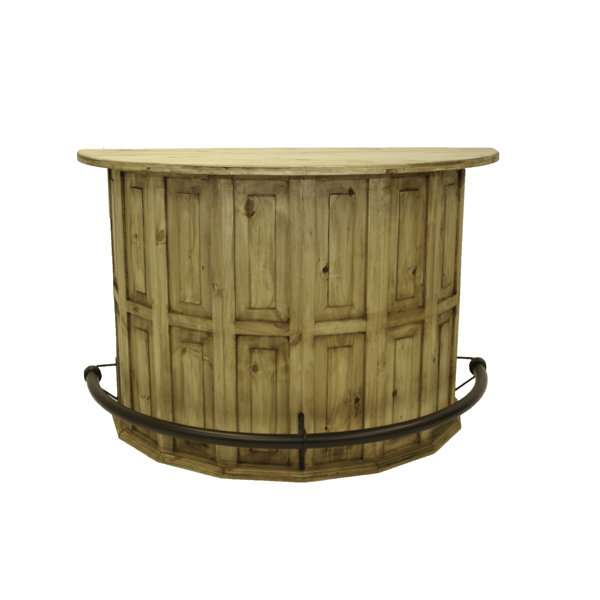Millwood Pines Curved Wooden Bar | Wayfair