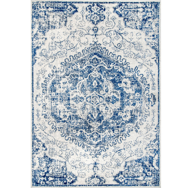 Bungalow Rose Maranda Transitional Medallion Area Rug & Reviews | Wayfair