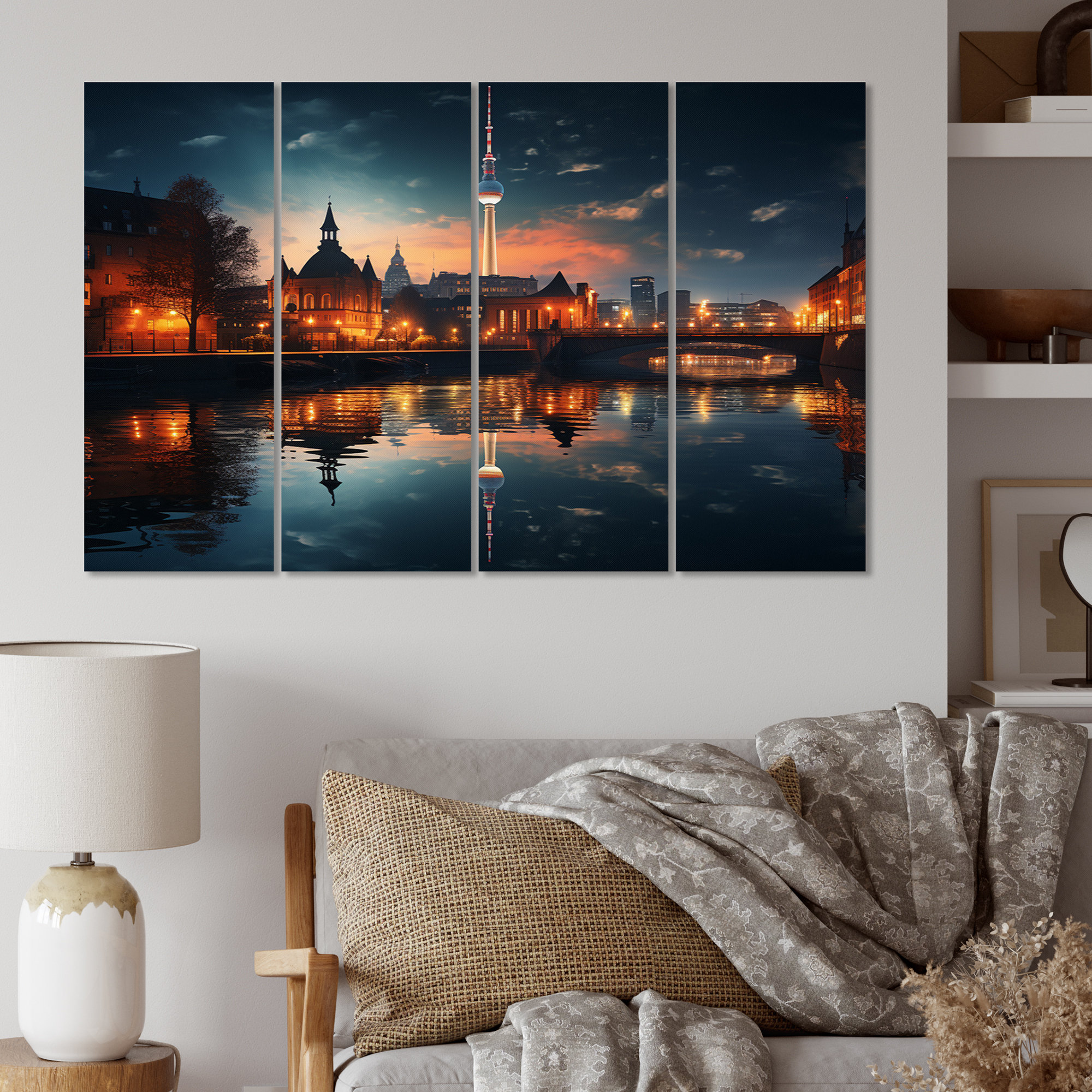 Design Art Berlin Beautiful Cityscape Spot II - Berlin Metal Wall Decor ...