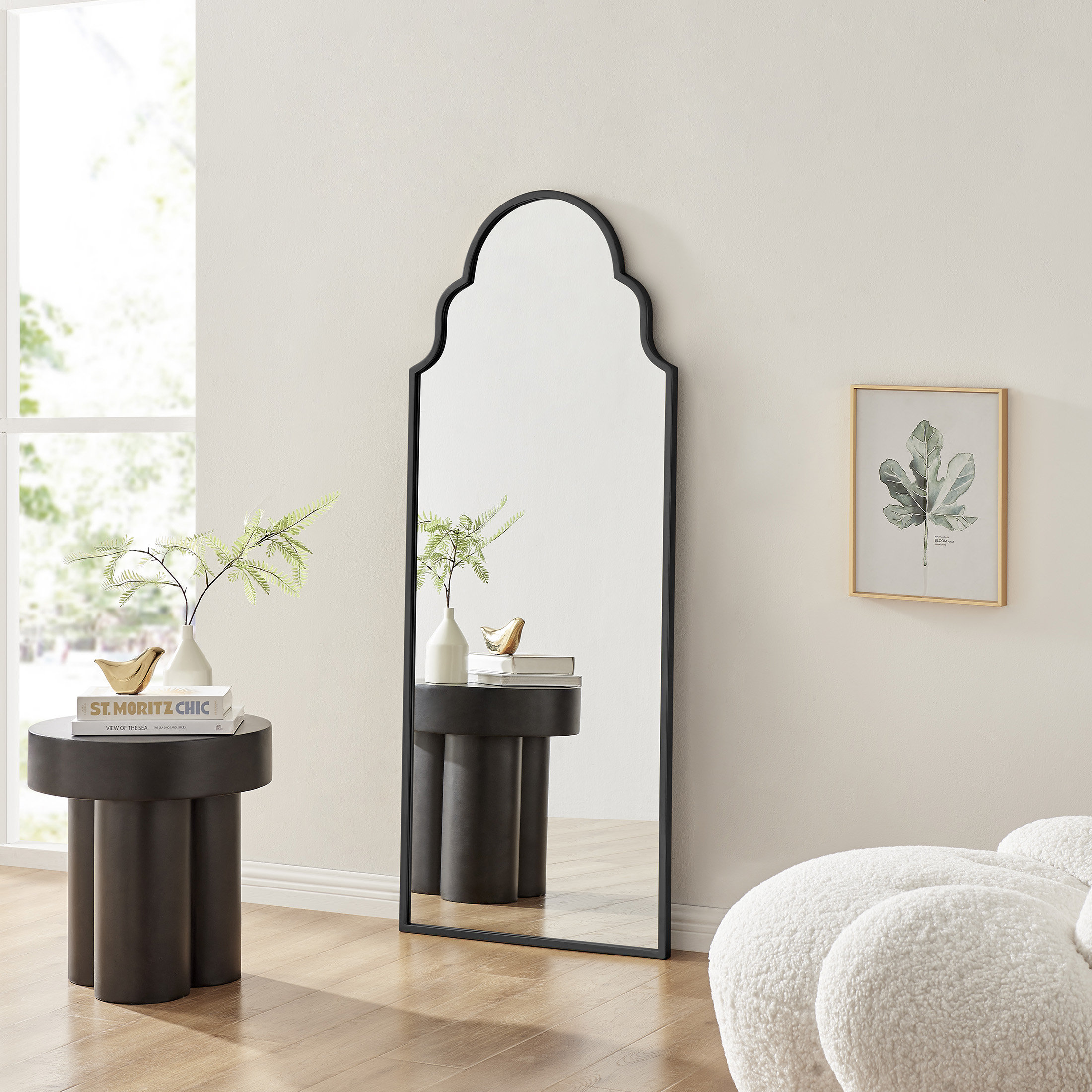 East Urban Home Azlaan Moroccan Arch Metal Frame Full Length Mirror ...