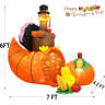 The Holiday Aisle® Inflatable Turkey Yard Decorations Thanksgiving ...