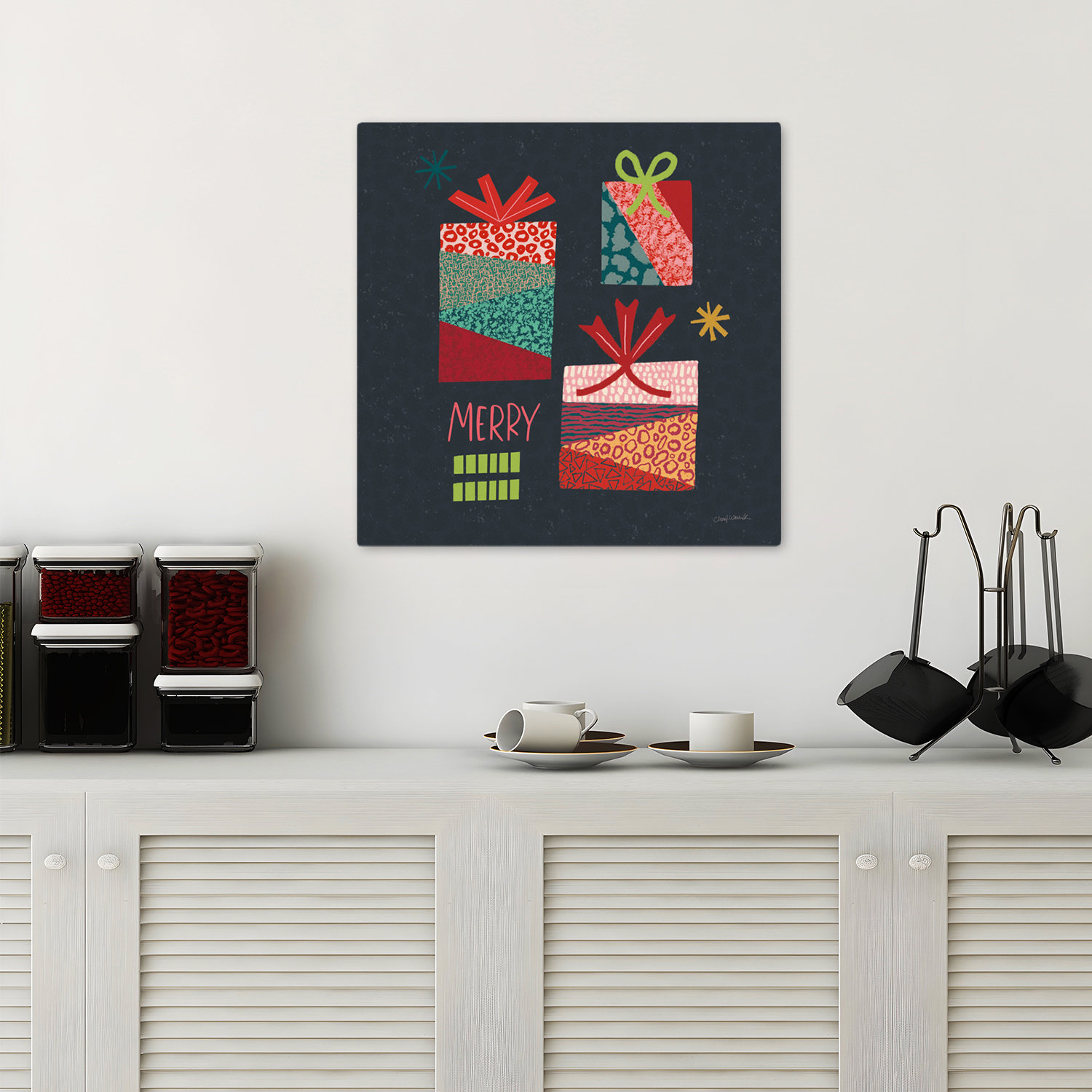 Latitude Run® Winter Wonder Iv Contemporary Holiday Pattern Art | Wayfair