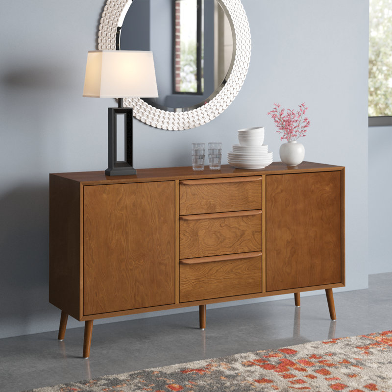 Wade Logan® Aryannah 57'' Wide 3 Drawer Sideboard "& Reviews" | Wayfair