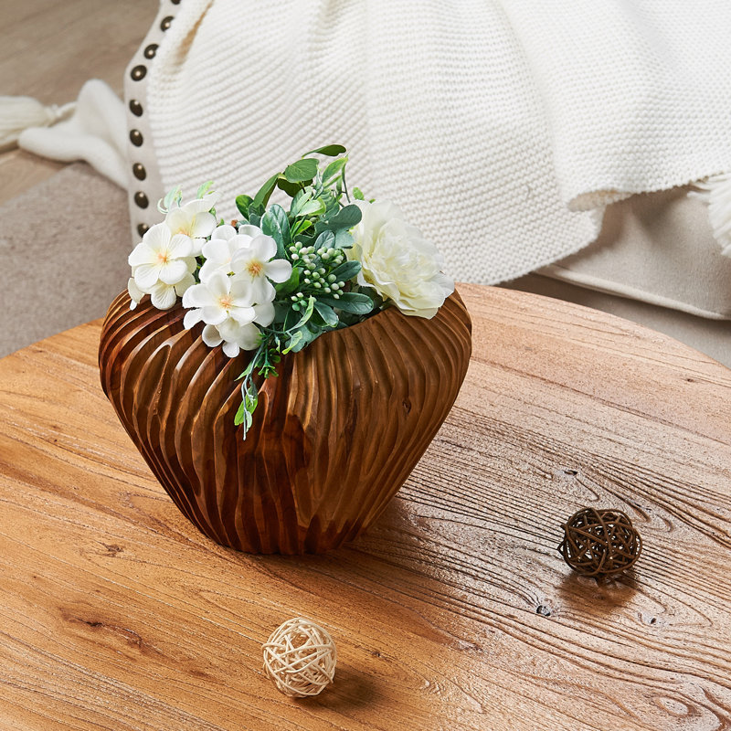 Millwood Pines Burnetta Wood Table Vase & Reviews | Wayfair